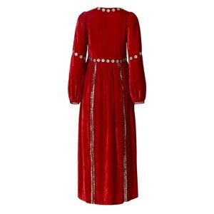 Alix Of Bohemia | Dresses | Imogen Ruby Silk Velvet Dress | Poshmark
